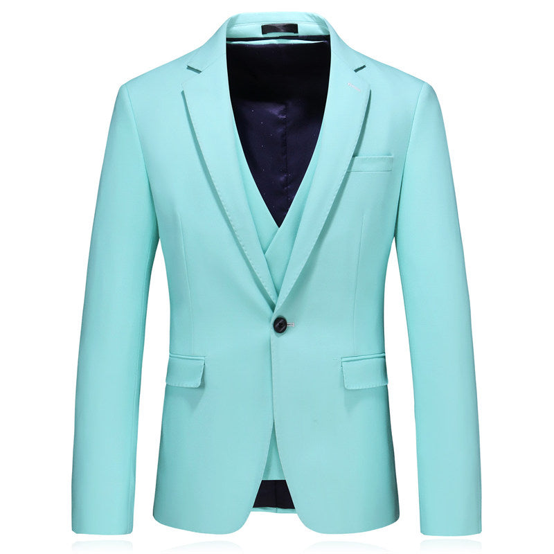 Men Blazer Jacket Light Blue One Button Slim Fit Sports Coats – MOGU SUIT